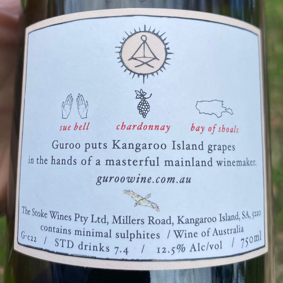 2022 'Guroo' Chardonnay - made by Sue Bell with grapes from Kangaroo I ...